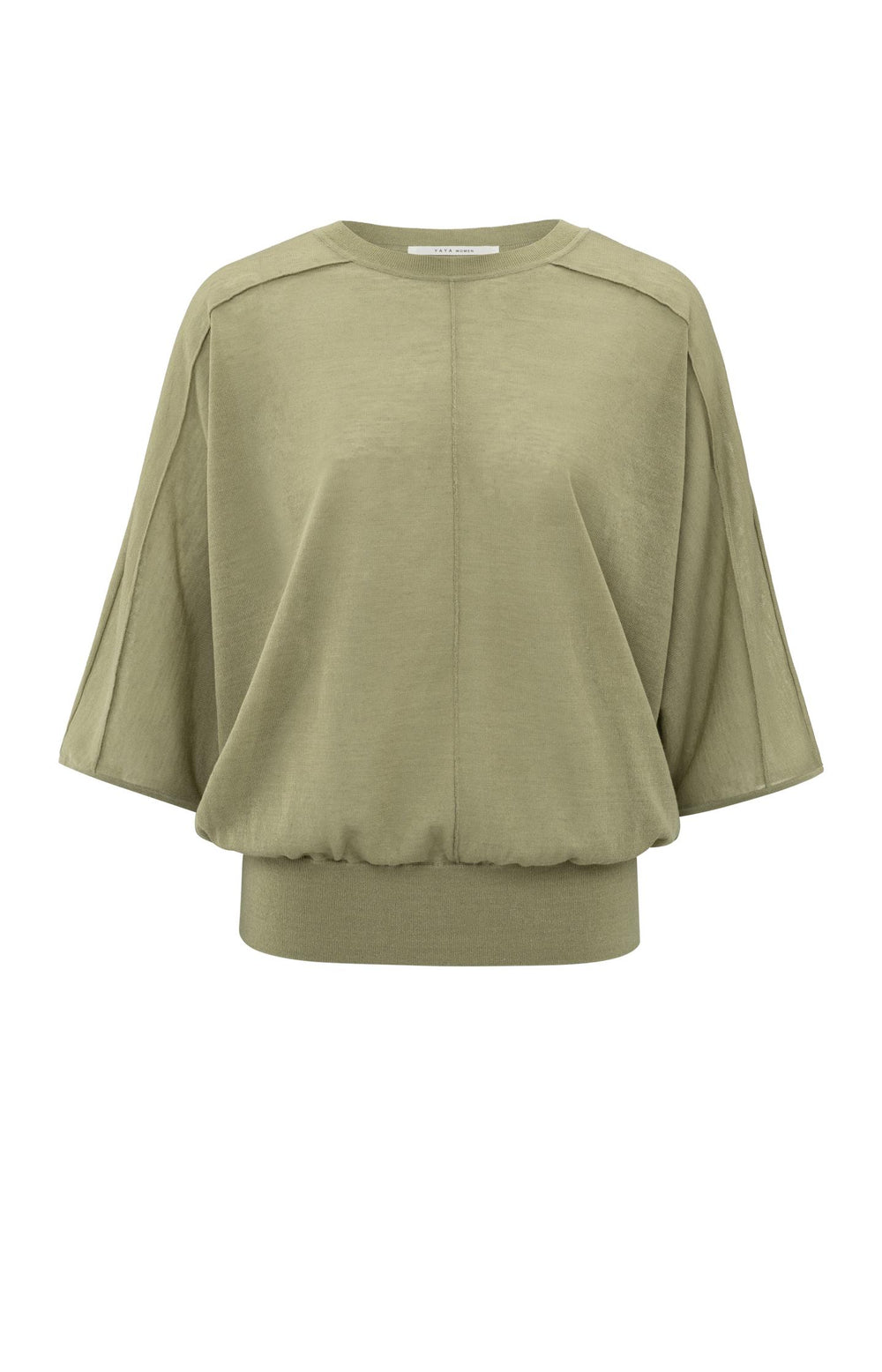 Transparent sweater with batwing sleeves